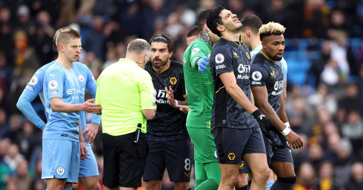 Sterling strikes as Man City eventually punish Wolves and bizarre red card