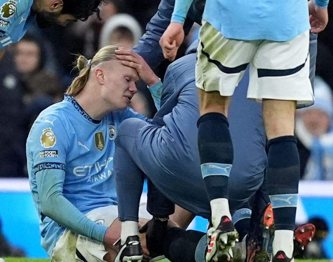 Erling Haaland injury: Man City striker posts four-word message as Pep Guardiola gives update ...