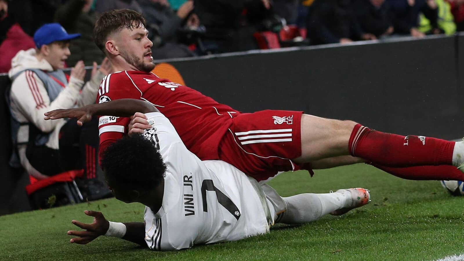 Liverpool: 'Beast mode activated' as Conor Bradley pockets Real Madrid superstar in 'performance ...